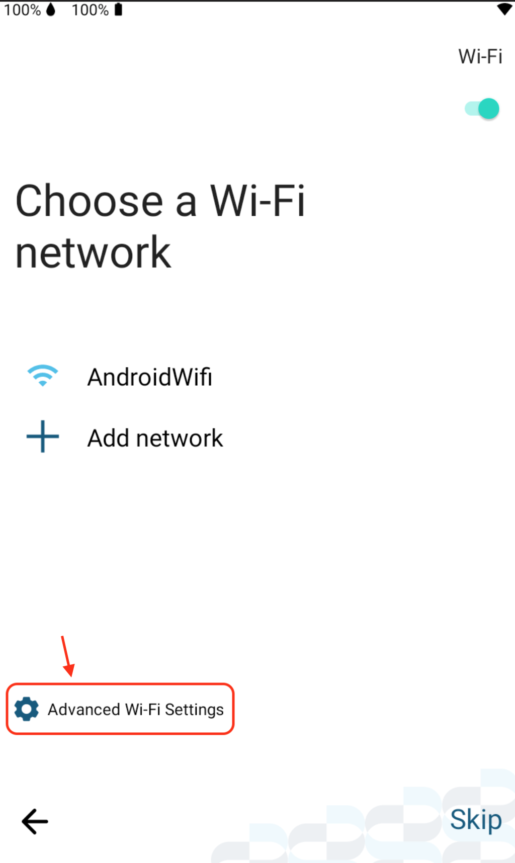 Setting up wifi on a BConnect device
